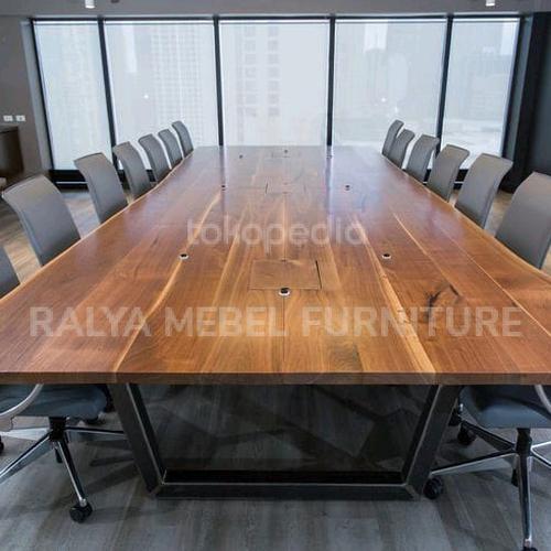 Jual Meja meeting kantor rapat konferensi kayu jati asli perhutani ...