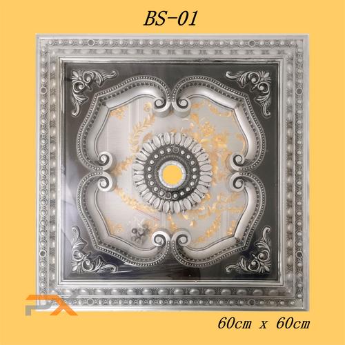 Promo fiting lampu plafon pvc 60x60 kotak / ornamen plafon gratis lampu ...