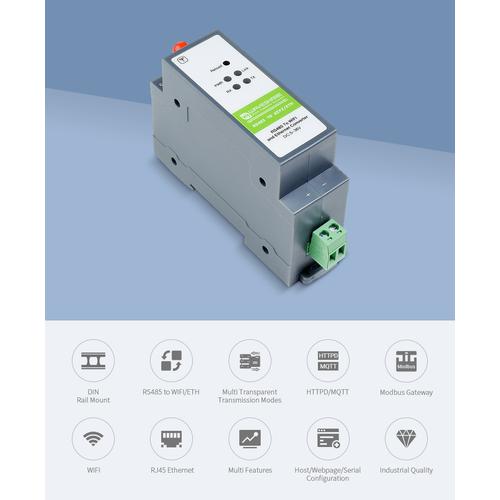 Jual Industrial Serial Server RS485 to WIFI/Ethernet Module Modbus/MQTT - Kota Surabaya ...
