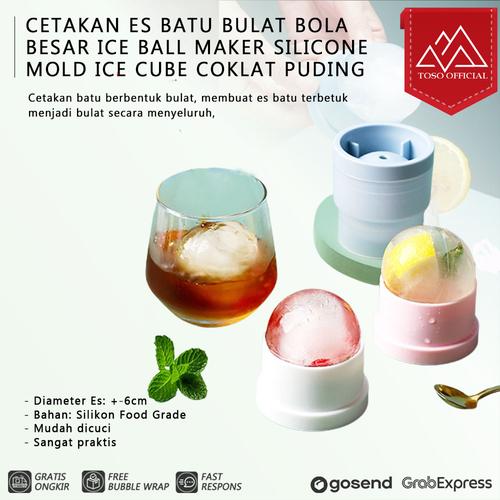 Jual CETAKAN ES BATU BULAT BOLA BESAR ICE BALL MAKER SILICONE MOLD ICE ...