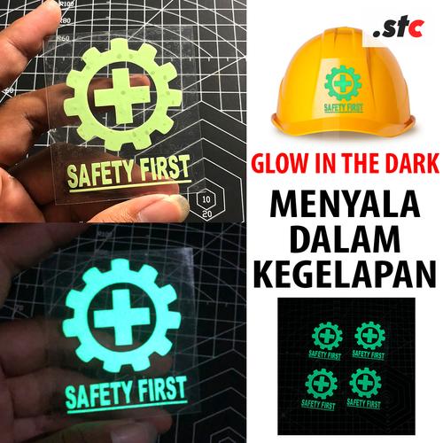 Jual Sticker Cutting Safety First Stiker Logo K3 Emblem Keselamatan K3 ...
