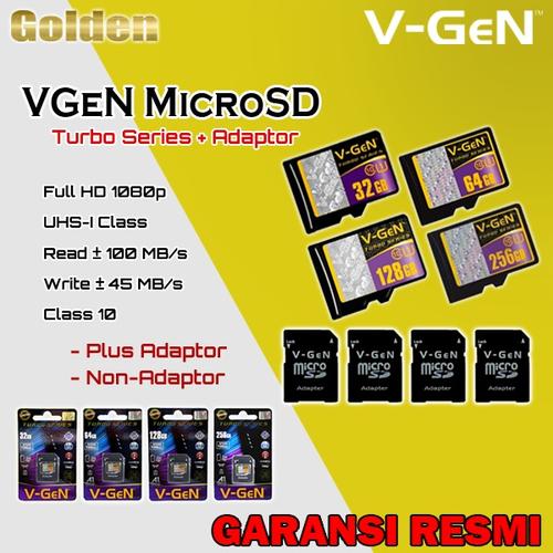 Jual V-gen Micro SD Vgen 16gb 32gb 64gb 128gb 256gb Class 10 TURBO ...