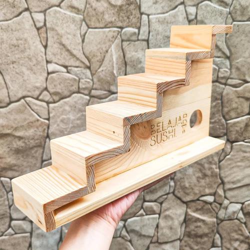 Promo Tangga sushi kayu Rak Sushi Kayu Display Rak Sushi (FREE Request ...