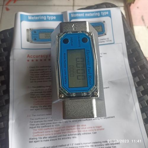 Jual digital flow meter turbine 1,5 inch Flow meter Solar/Air Digital 1 ...