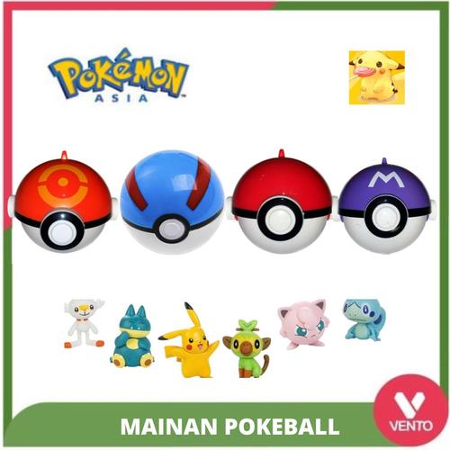 Jual Mainan Anak Pokeball Bola Pokemon isi Berbagai Karakter (Random ...