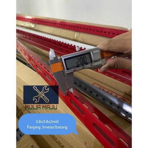 Jual Besi siku lubang 2mili MERAH /besi siku rak 2milix38mmx3meter SUPER - Jakarta Pusat ...