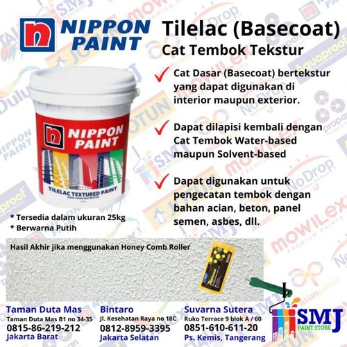 Jual Cat Tekstur Tembok NIPPON PAINT TILELAC Textured Paint Putih 5kg ...