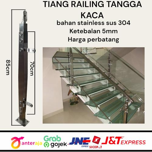 Jual Tiang Railing Tangga Kaca - Railing tangga Stainless SUS 304 (H006 ...