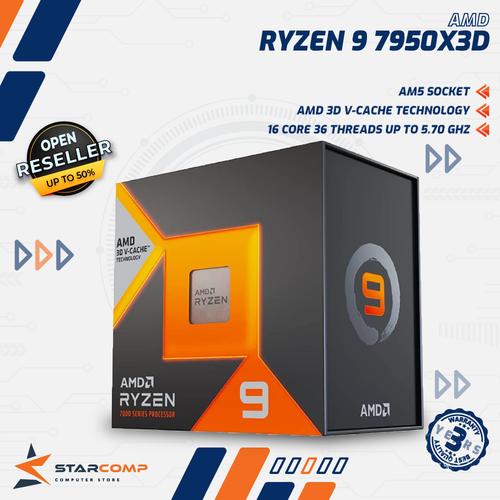 Jual AMD RYZEN 9 7950X3D 16 Core 32 Threads Processor Up to 5.7GHz AM5 ...