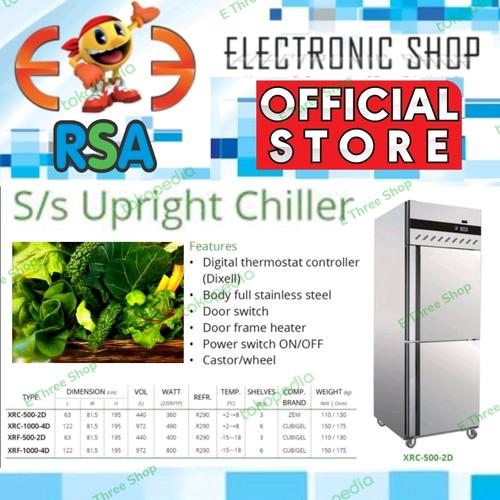 Promo Rsa Xrc 500 2d Upright Chiller Stainless 440 L -Xrc5002d Cicil 0% ...