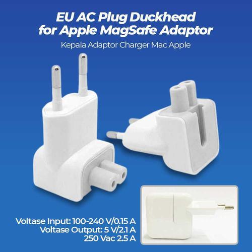 Jual colokan listrik EU AC Plug for Apple MagSafe mac Adaptor White ...