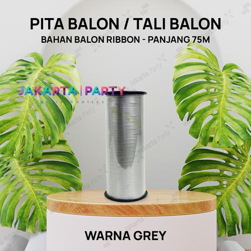 Promo Pita Balon / Pita Ribbon / Pita Dekorasi / Pita Gulung - SILVER ...