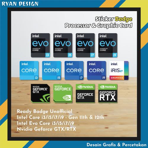 Jual Sticker Logo Intel Core i3 i5 i7 Gen 11 Gen 12 Nvidia Geforce RTX ...