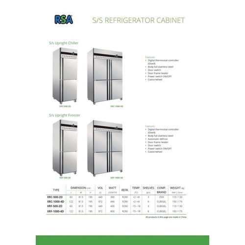 Promo S/S UPRIGHT FREEZER 2 Door RSA XRF-500-2D / XRF500 2D Cicil 0% 3x ...