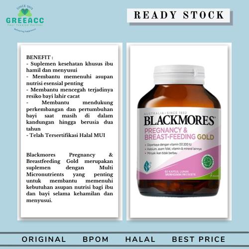 Jual BLACKMORES Pregnancy & Breast-Feeding Gold 60 kapsul BPOM Original ...