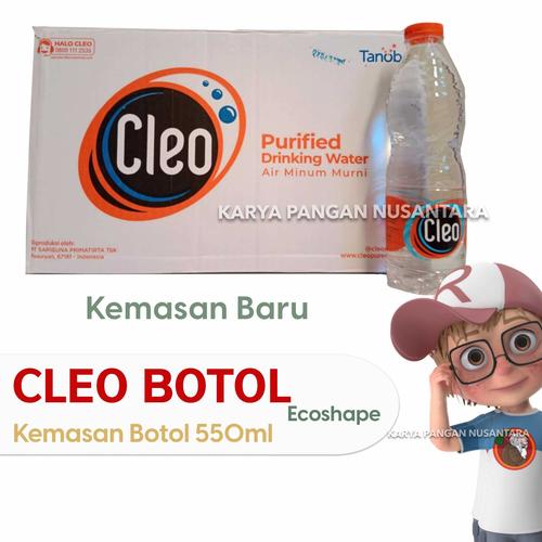 Jual CLEO BOTOL ECO SHAPE 550ML AIR MINERAL CLEO ECOSHAPE 550 ML DUS 24 ...