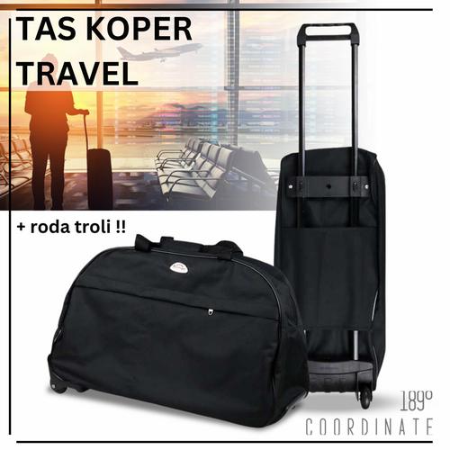 Jual TAS KOPER TRAVEL BAG PAKAIAN RODA TROLI SUITCASE TROLLEY JINJING ...