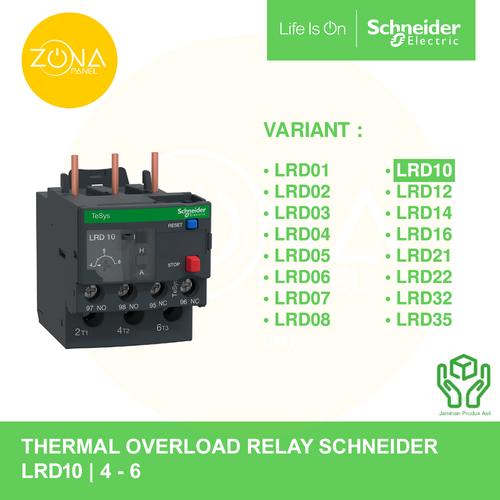 Jual THERMAL OVERLOAD RELAY SCHNEIDER LRD10 LRD 10 4-6A NEW ORIGINAL ...