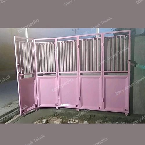 Jual Pagar Sliding Belok Minimalis Pagar Sleding Tikung Lipat Dorong ...