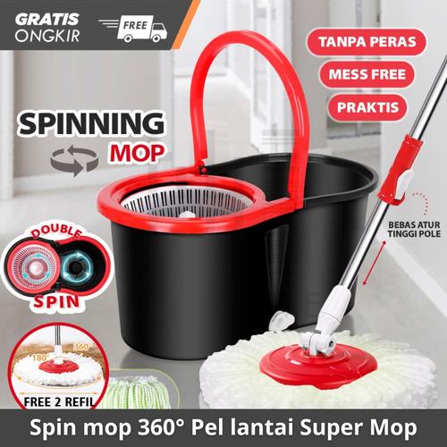 Jual Mop / Super Mop / Spin Mop / Pel Lantai Dengan Ember - Plastik ...