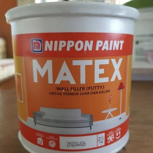 Jual Plamir Plamur Cat Tembok Matex Matek Kaleng 1 liter kg Nippon ...