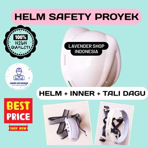 Jual helm safety sni / helm proyek / helm safety inner tali dagu ...