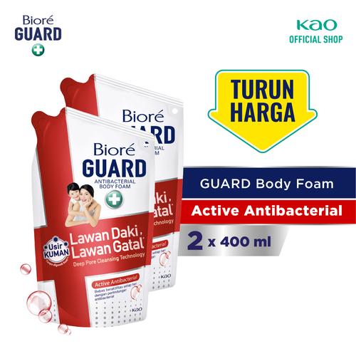 Promo Biore Guard Active Antibacterial 400ml Pouch Twinpack - Sabun ...
