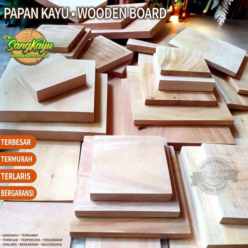 Jual Kayu papan kayu 20x20x1cm talenan kayu bahan craft dekorasi hiasan ...