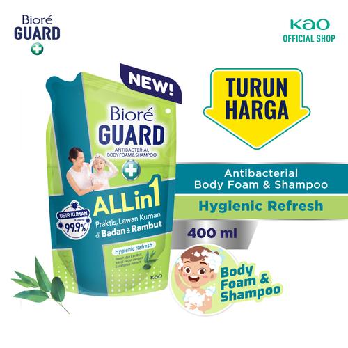 Promo Biore Guard Hygienic 400ml Pouch - All in 1 Shampo Sabun Mandi ...
