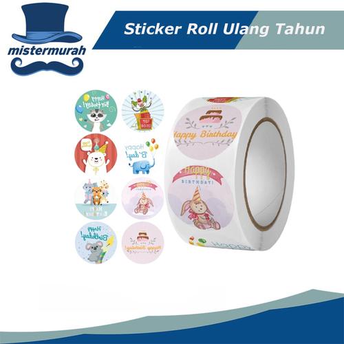 Jual Sticker Roll Ulang Tahun Anak, Stiker Happy Birthday, Stiker Label ...