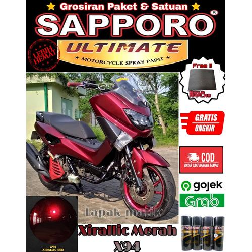 Jual SAPPORO ULTIMATE X94 XIRALLIC RED MERAH / CAT SPRAY SEMPROT ...
