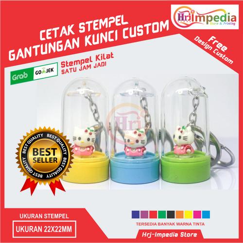Jual Cetak Stempel Otomatis Flash Warna Desain Custom Gantungan Kunci ...