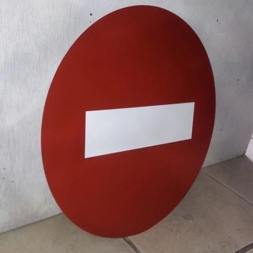 Jual custom Sign Rambu bulat 40cm - Kota Surabaya - Piramida Sign ...
