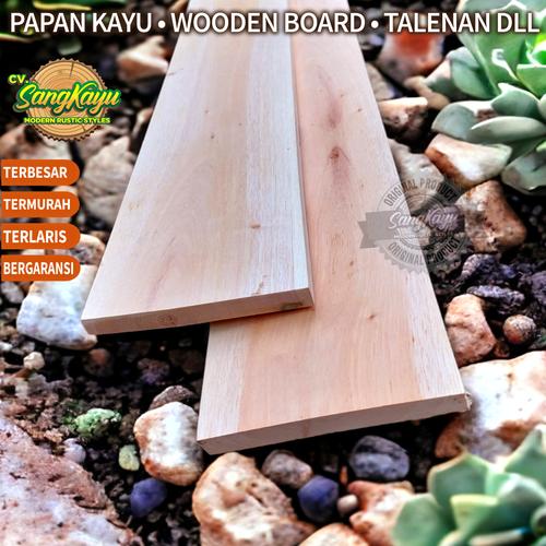 Jual Wooden board 15x40 cm papan kayu talenan bahan craft macrame ...