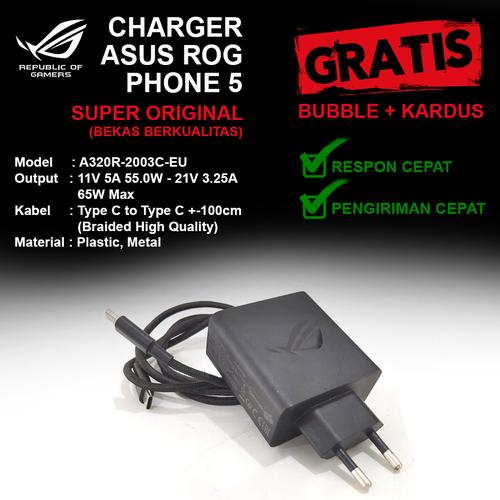 Jual CHARGER ASUS ROG PHONE 5 SUPER ORIGINAL 65 Watt (BEKAS BERKUALITAS ...