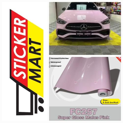 Jual Sticker Motor Super Gloss Premium Malus Pink Soft Pastel 50cmx8.5m ...