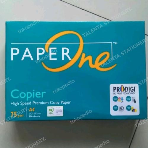 Jual kertas HVS A4 75 gram paper one harga 1 rim - Jakarta Pusat - TALENTA STATIONERY. | Tokopedia