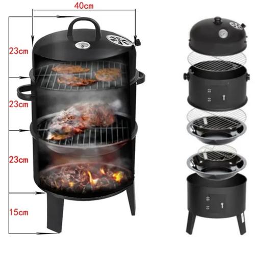Jual bbq grill dan smoker 3in1 charcoal bullet grill smoker ,sei sapi ...