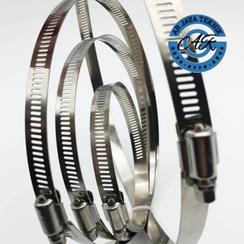 Jual hose clamp stainless steel 12 Inch clamp penjepit selang & pipa ...