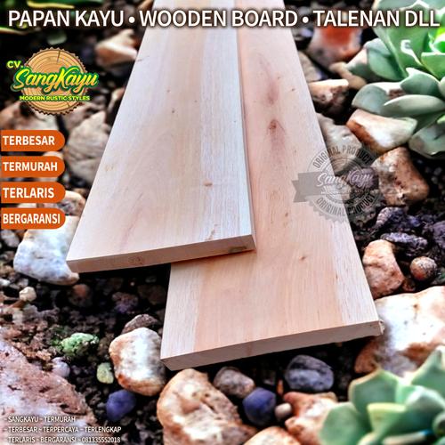 Jual Wooden board 15x40 cm papan kayu talenan bahan craft macrame ...