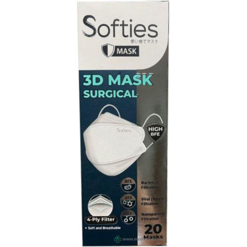 Jual Softies Masker KF94 3D Mask 4 Ply Hitam per Box isi 20 - Jakarta ...