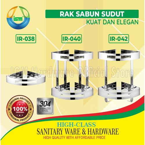 Jual RAK SABUN SUDUT SUSUN + GANTUNGAN SUS-304 IGM IR-038, IR-040 IR-042 - IR-040 - Kota ...