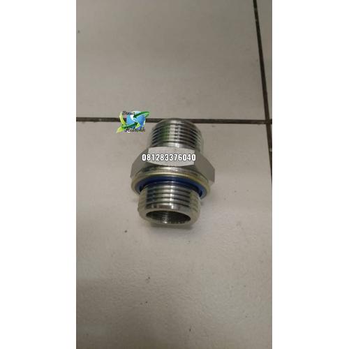 Jual DOUBLE NEPPLE 1 inch BSPP x JIC / DOBEL NEPEL 1" BSPP x 1" JIC ...