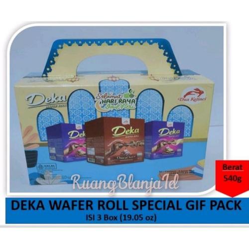 Jual DEKA WAFER ROLL SPECIAL GIFT PACK BIRU 3 inner Box / DEKA WAFER ...