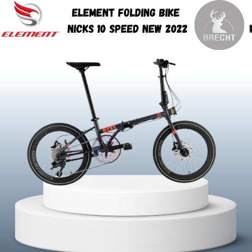 Jual Sepeda Lipat Folding Element Nicks 10 Speed New 2022 - Blue Black ...