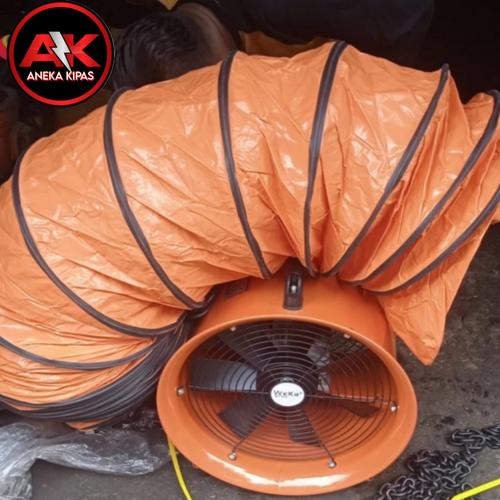 Jual Kipas Portable Ventilator Blower 18" inch + Flexible Duct Hose ...
