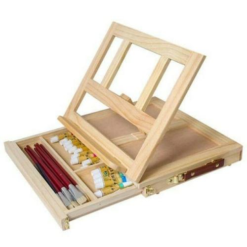 Jual Stand Kayu Lukis Portabel Meja Lipat Ikea Easel Meja Alat Melukis ...
