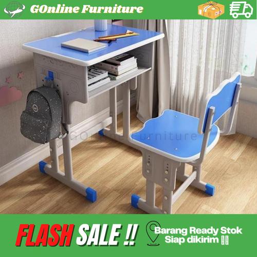 Promo meja anak belajar set meja belajar anak bangku sekolah SD SMP SMA ...