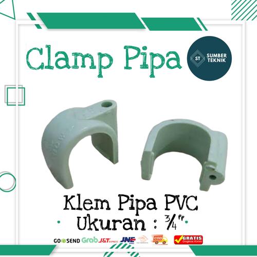 Jual Clamp Pipa Klemp Pipa Pipe Plastik PVC 3/4 Inch ¾" - Kota ...