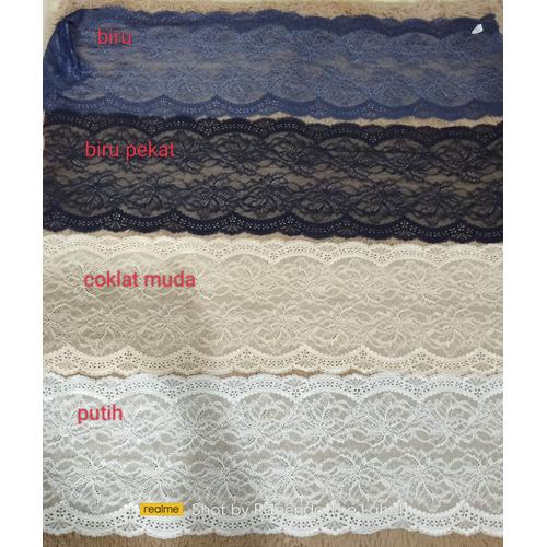Jual RENDA ERS-23 BIRU PEKAT, LT.BROWN AGAK KUNING, PUTIH, BIRU Lebar ...